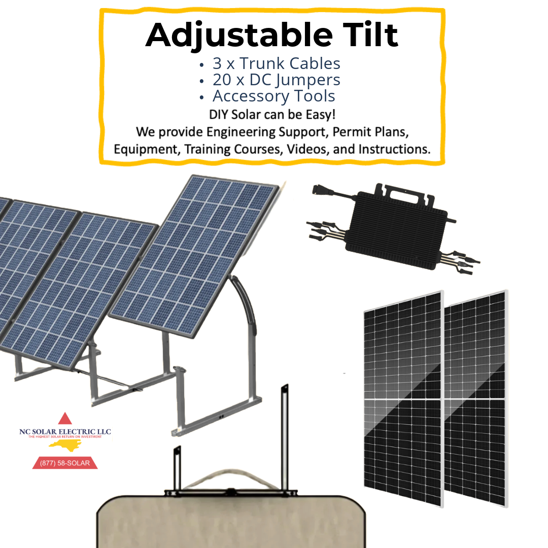 Adjustable Tilt Solar Kit (6.6kW DC) | NC SOLAR ELECTRIC LLC